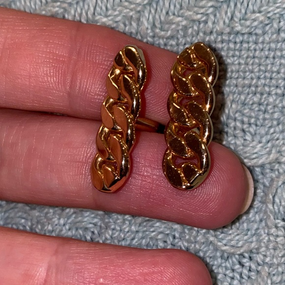 SWANK | Accessories | Vintage Swank Cuban Link Gold Cufflinks Circa 98 ...
